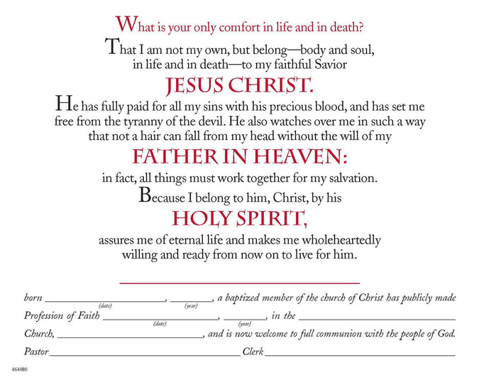 Profession of Faith Certificate Download – Faith Alive Christian Resources